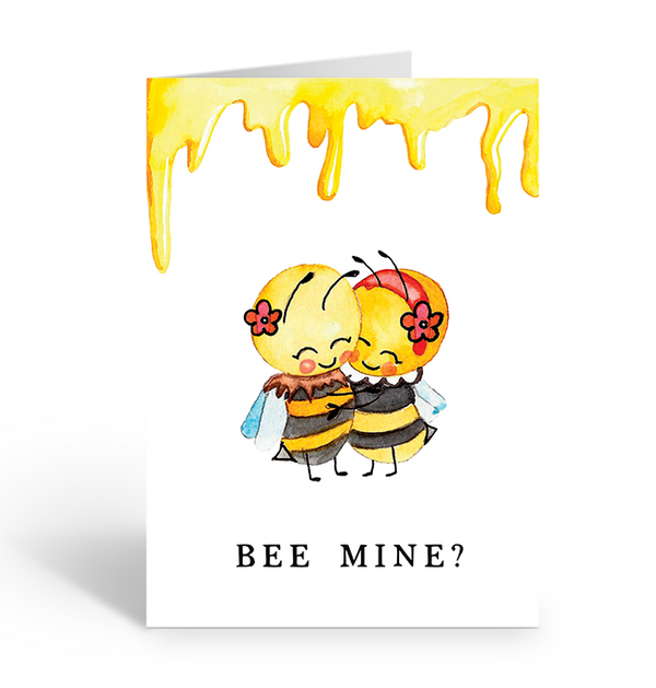 Bee Mine Greeting Card by Two Brides Presents X Courtney Peppernell